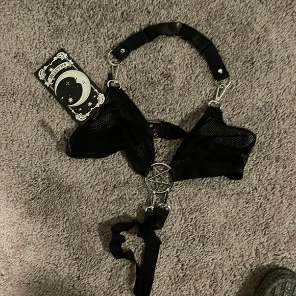 Killstar | Intimates & Sleepwear | Hell Kitty Fishnet Bralet Black ...